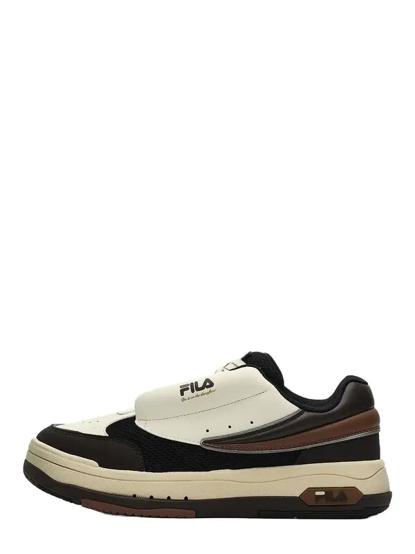 FILA Mix Low Skate Shoes - Cream White/black/brown