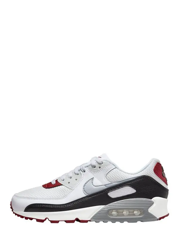 Nike Max 90 Low Top Lace Up Sneakers - White/red