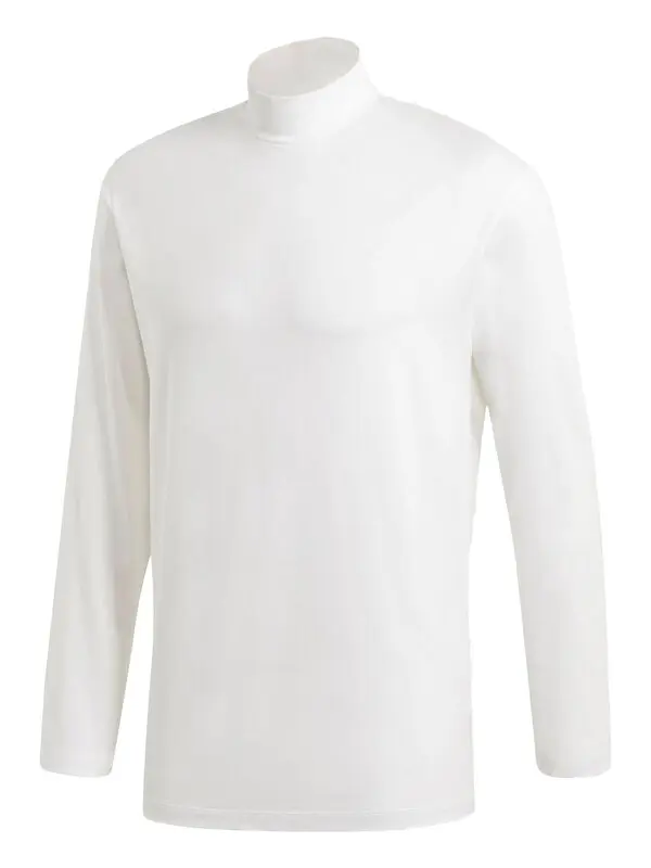 Adidas Y-3 Long Sleeve Stand Collar Top - White