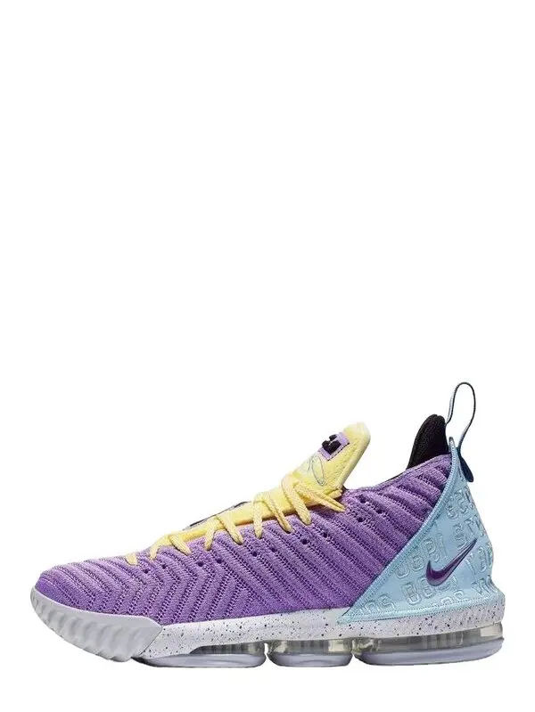 Nike Lebron 16 "lakers Heritage" High Top Sneakers - Purpleyellow