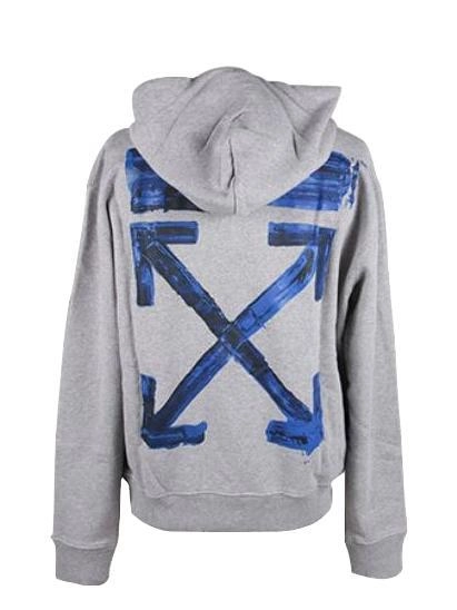 Off-White Acrylic Arrows Slim Hoodie - Grey