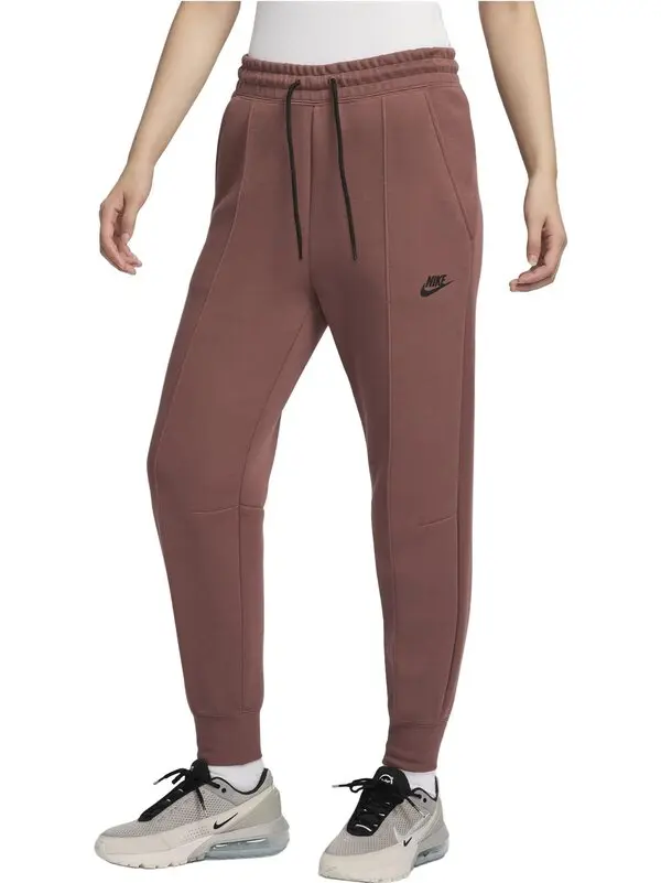 Nike Tech Fleece Mid-rise Joggers - Red Sepia/black
