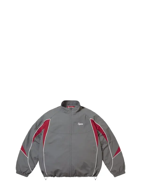 Supreme Fw25 Contrast Piping Track Jacket - Grey