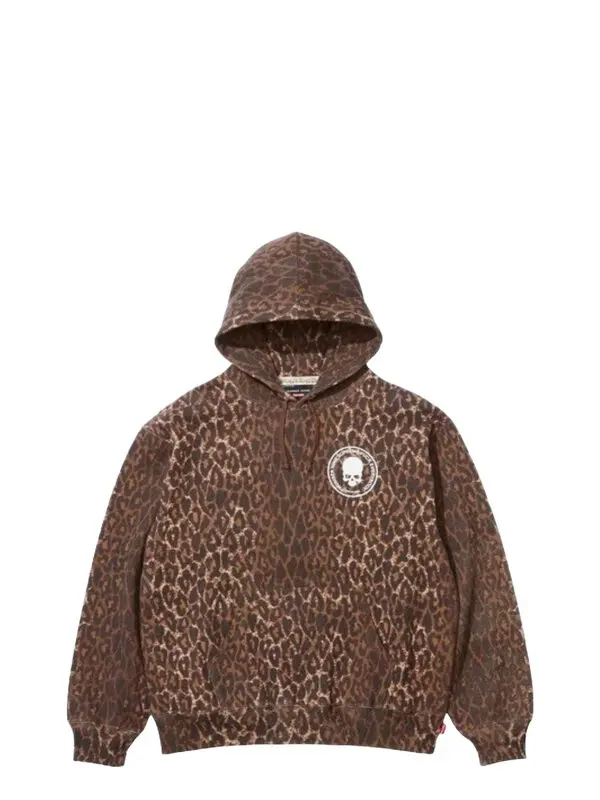 Supreme Fw25 X Number Ine Hooded Sweatshirt - Leopard