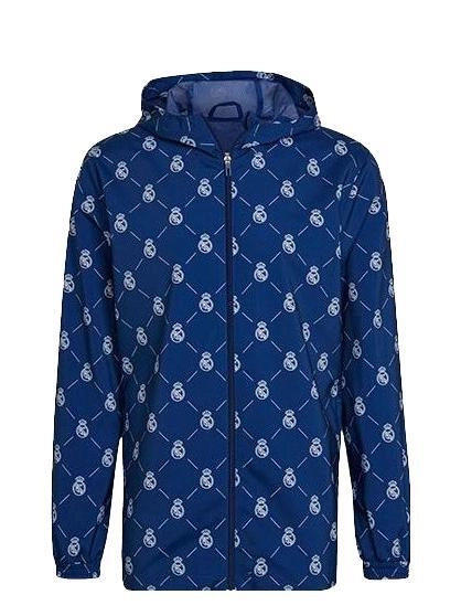 Adidas Real Madrid All-over Print Hooded Jacket - Multi-color