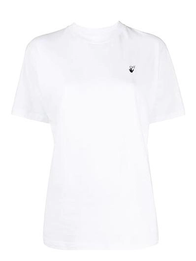 Off-White Back Flowers Arrow Short Sleeve T-shirt - White