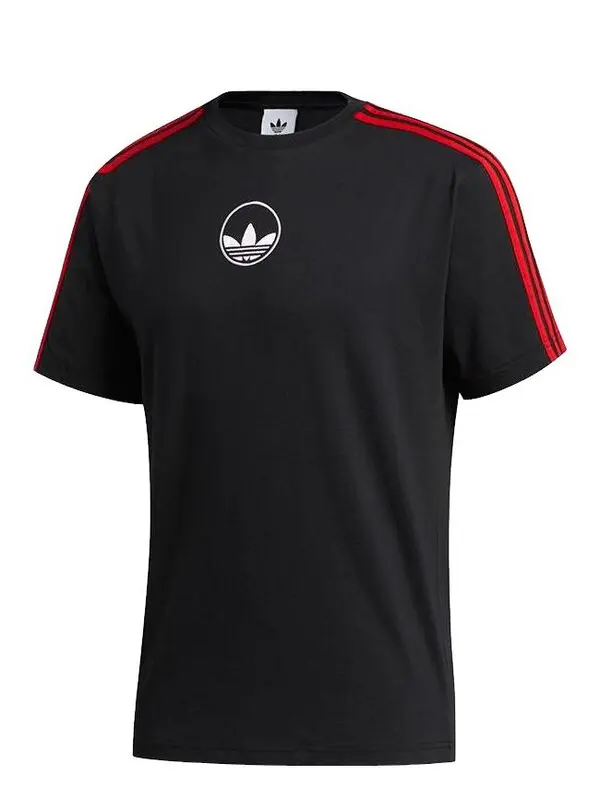 Adidas Originals Stripe Circle Sports Short Sleeve - Black