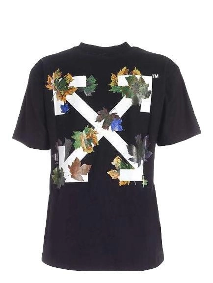 Off-White Arrow Print Short Sleeve T-shirt - Black