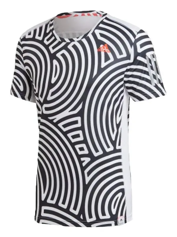 Adidas X Hiroko Takahashi Riko Crossover Round Neck Printing Casual Sports Running Short Sleeve T-shirt - Black