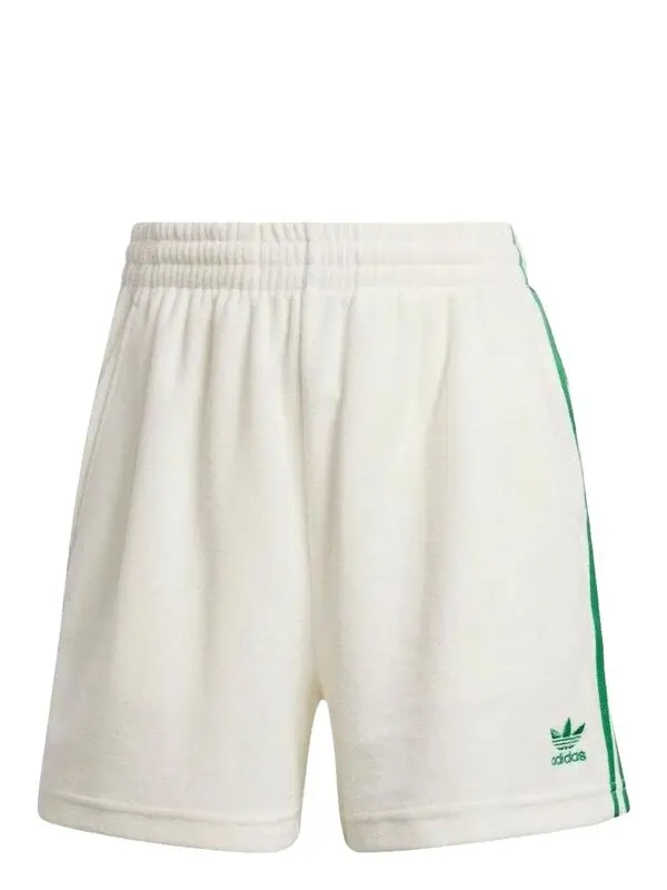 Adidas Originals Oversized Tricot Shorts - White/green