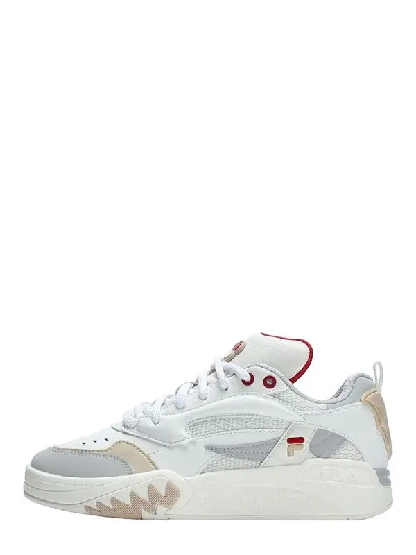 FILA FUSION Desperado Vintage Basketball Sneakers - White/grey/red