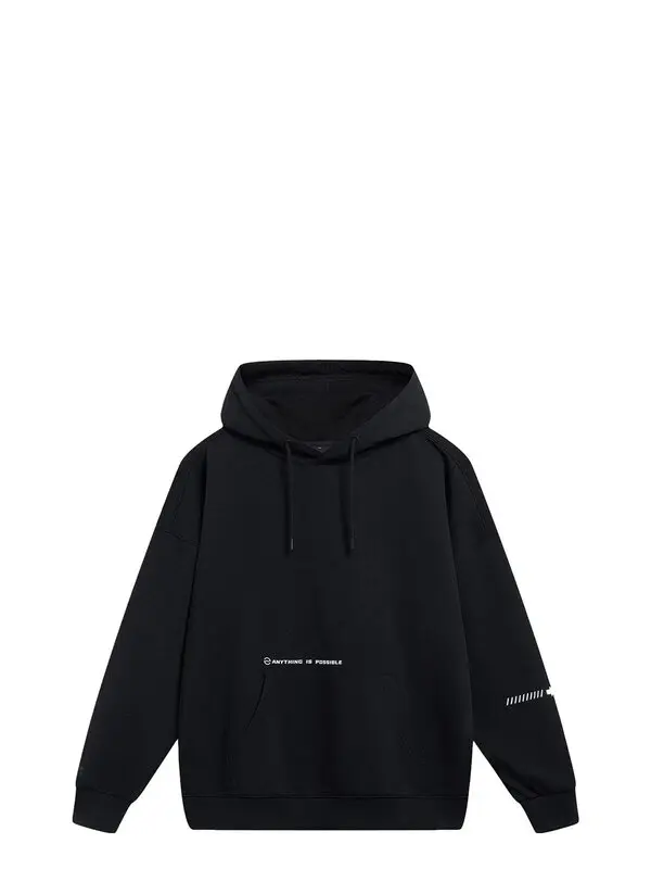 LI-NING Anything Is Possible Graphic Hoodie - Black/white
