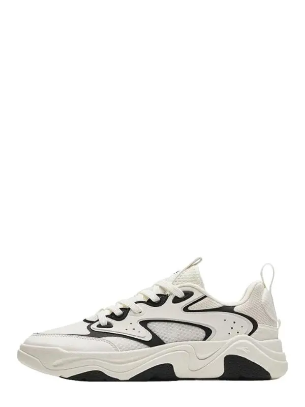 ANTA Back Wave Sneakers - White/black