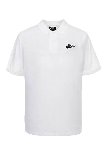 Nike Casual Sports Lapel Short Sleeve Polo Shirt - White