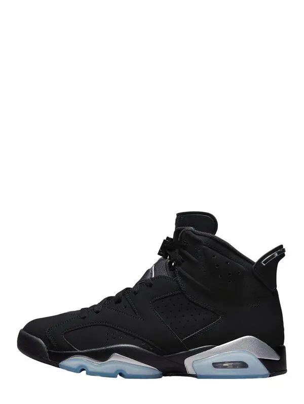JORDAN 6 Retro Chrome Metallic Silver - Black