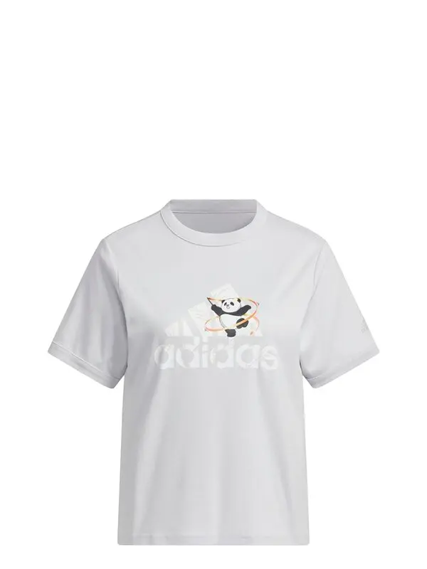 Adidas Panda Graphic T-shirt - Grey/white
