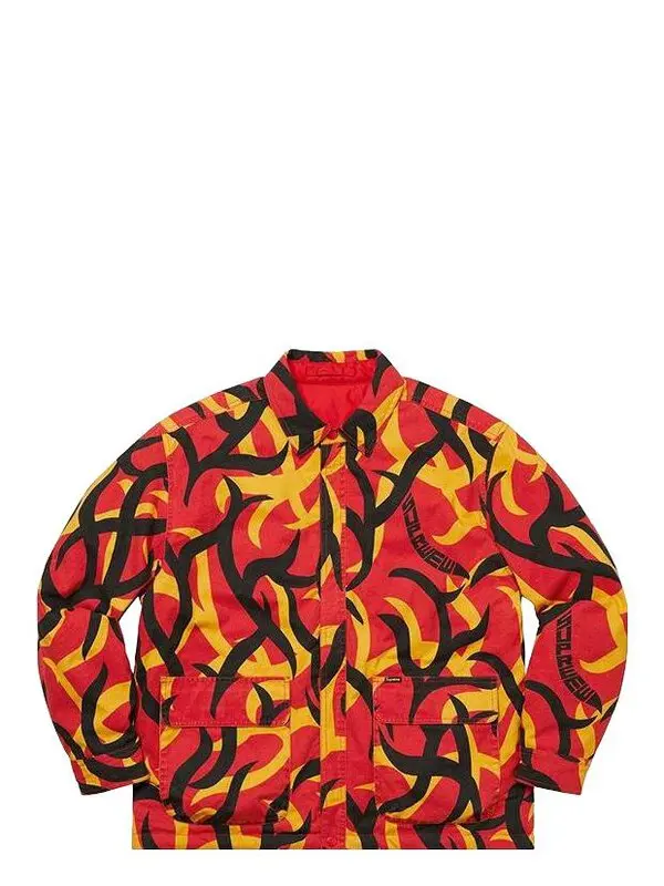 Supreme Reversible Puffy Work Jacket - Red