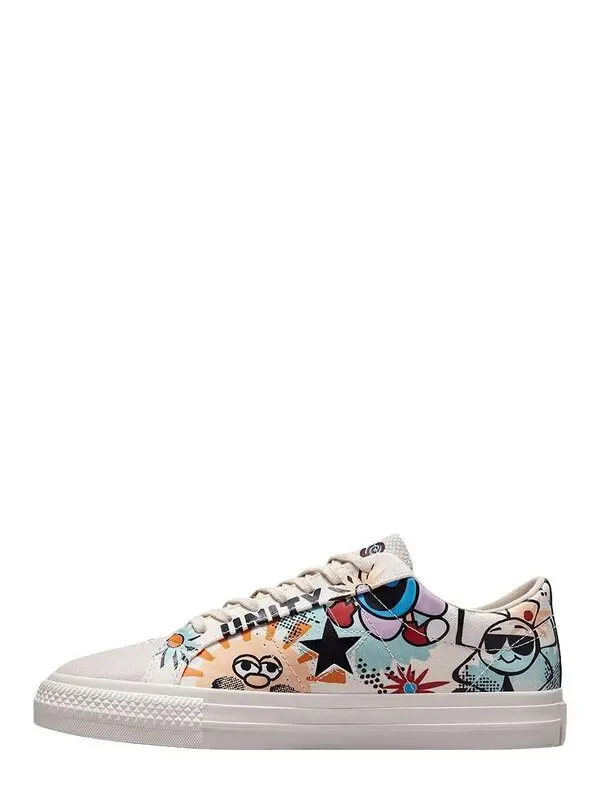 CONVERSE One Star Low "floral Much Love" Sneakers - Gray/orange/black