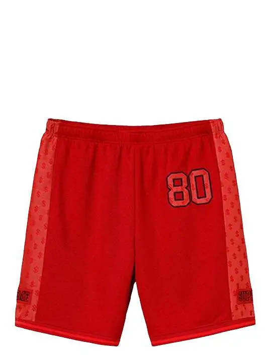 Supreme Monogram Embroidered Athletic Shorts - Red
