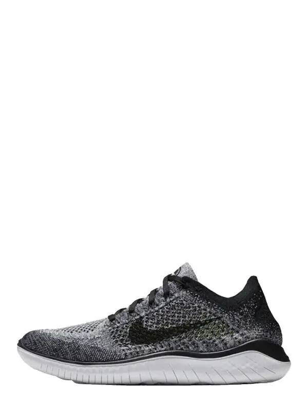 Nike Free Rn Flyknit 2018 Athletic Sneakers - White/black