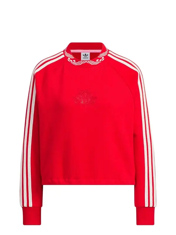 Adidas Originals Jacquard Rib Crewneck Sweatshirt - Red