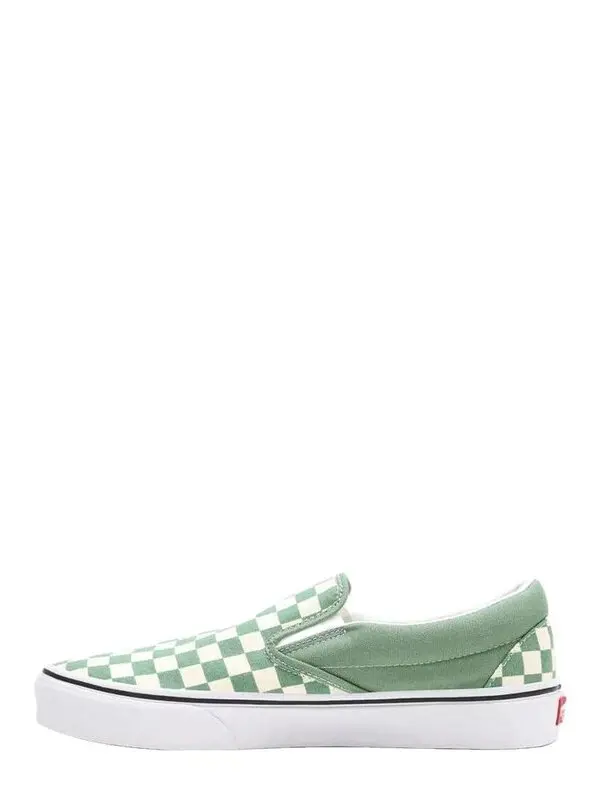 VANS Classic Slip-on Checkerboard Low Top Sneakers - Green