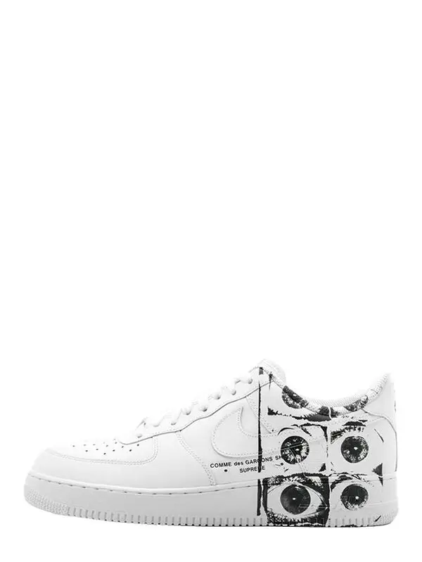 Nike X Supreme X Comme Des Garcons Air Force 1 Low "eyes - White