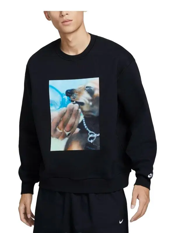 Nike Skate Fleece Crewneck Sweatshirt - Black/white