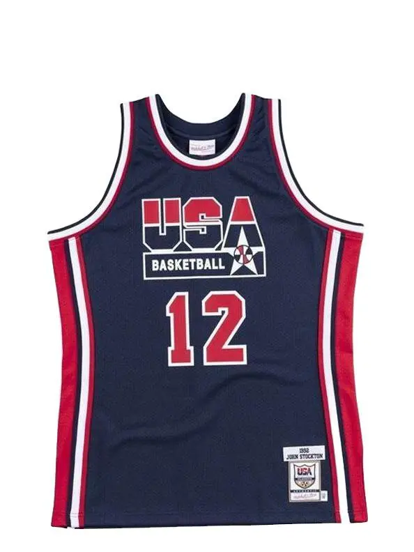 Mitchell & Ness Authentic 1992 Team Usa John Stockton Jersey - Navy/white/red