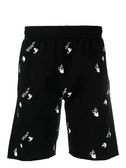 Off-White Logo Print Short Skirt - Black
