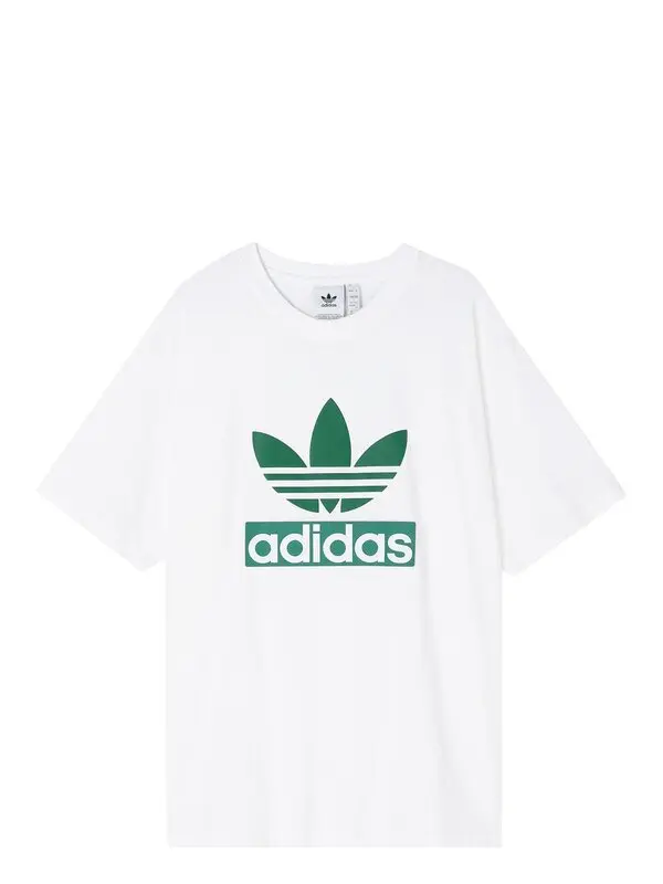 Adidas Originals Logo Round Neck Short Sleeve Tee For - White