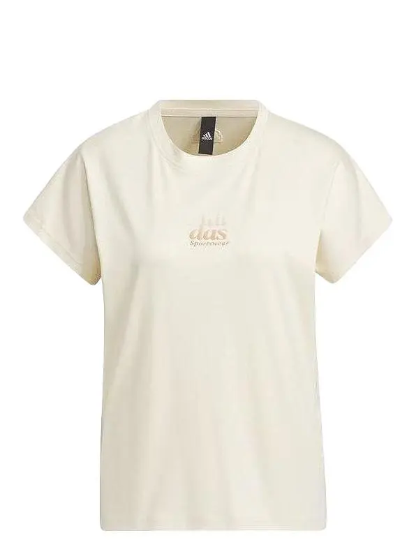 Adidas 5 Miles Lounge Silky Touch T-shirt - Beige