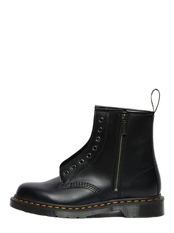 Dr. Martens 1460 Elastic Smooth Leather Lace Up Boots - Black