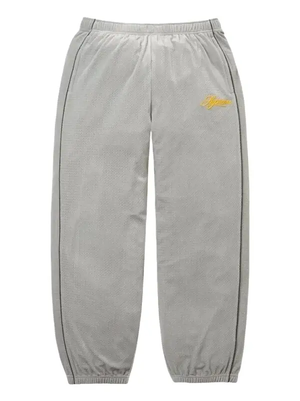 Supreme Ss26 Velour Mesh Track Pant - Silver