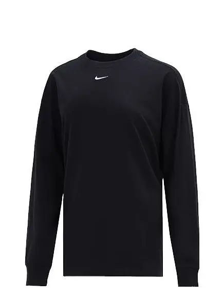 Nike Essential Crewneck Long Sleeve Top - Black
