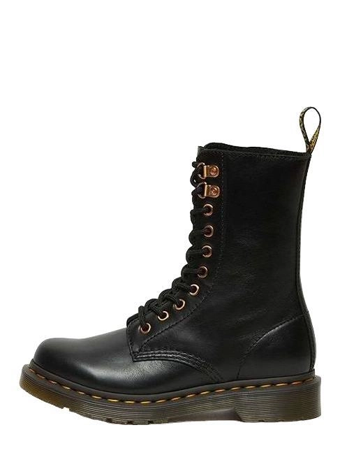 Dr. Martens 1490 Rose Gold Hardware High Boots - Black