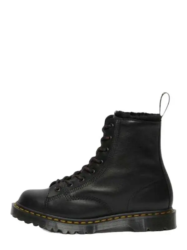 Dr. Martens Barton Shearling Lined Leather Ankle Boots - Black