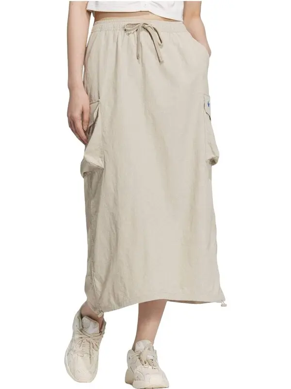 Adidas Long Cargo Skirt With Drawstring Waist - Khaki