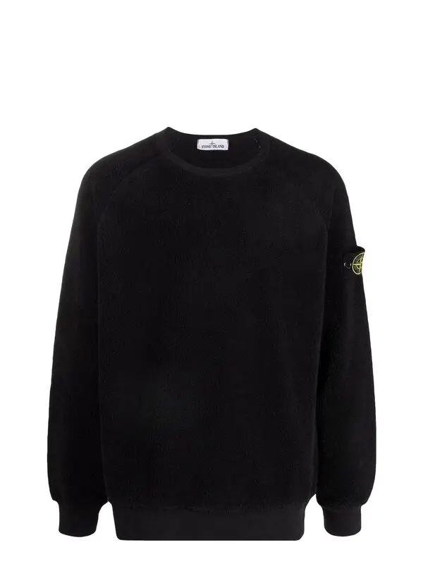 Stone Island Fleece Crewneck Sweatshirt - Black