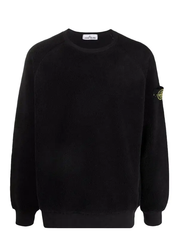 Stone Island Fleece Crewneck Sweatshirt - Black