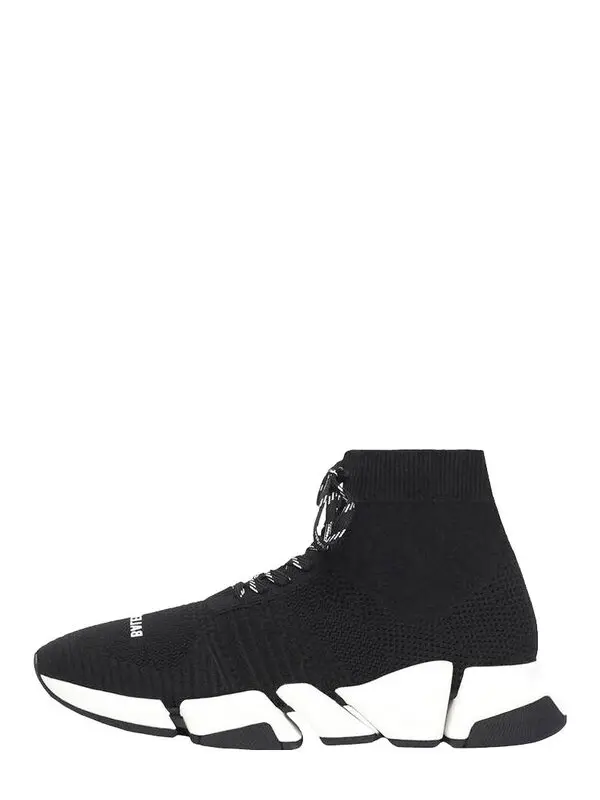 Balenciaga Speed 2.0 Lace-up High Top Sneakers - Black/white