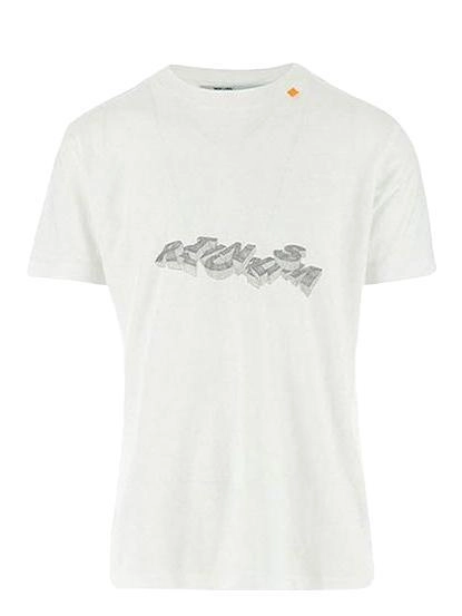 Off-White Ss21 Logo Printing Round Neck Short Sleeve Ordinary Version - White