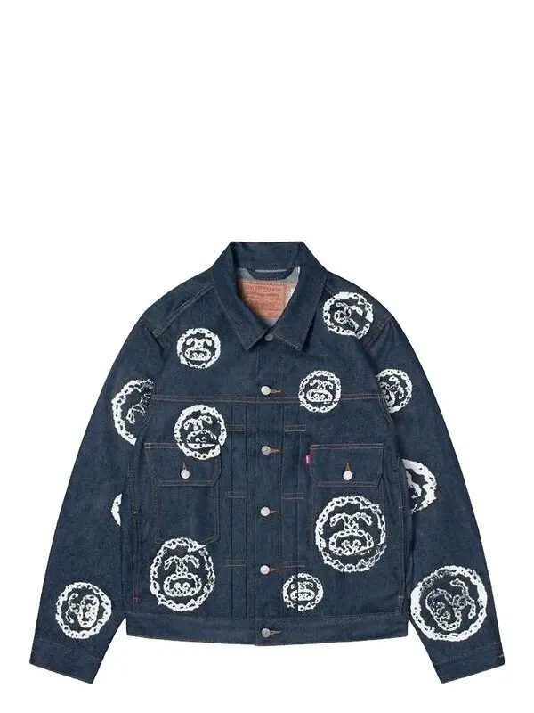 StÜssy X Denim Tears Type 2 Raw Denim Jacket - Blue