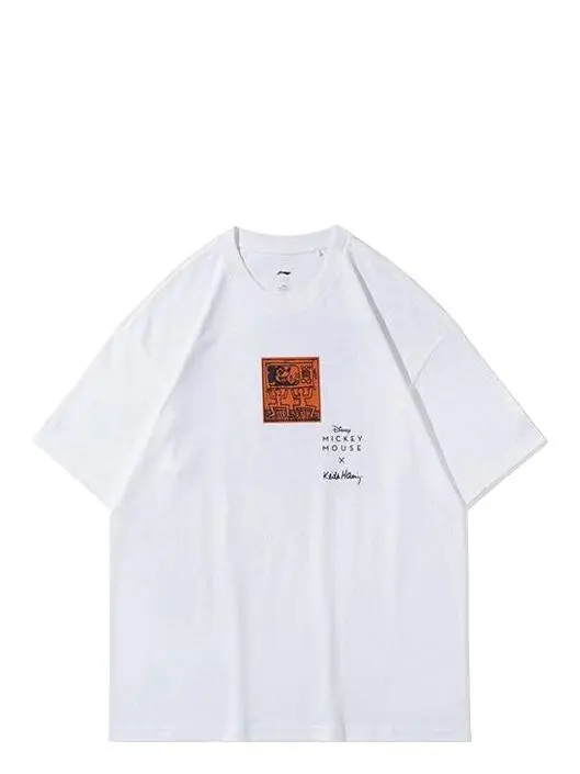 LI-NING X Disney Mickey X Keith Haring Tee 'white Red - White/black/red