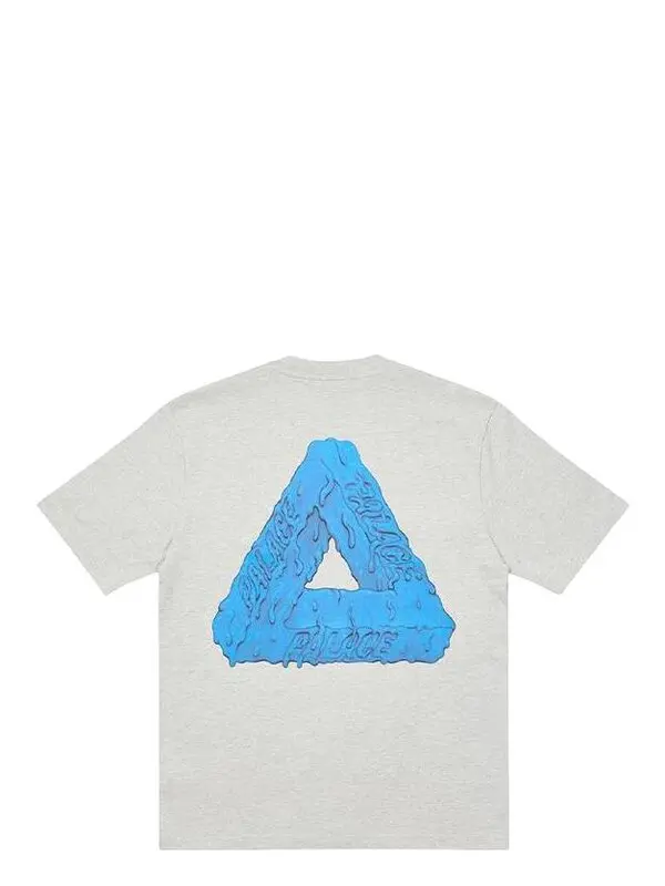 PALACE Tri-slime T-shirt Logo Blue Short Sleeve Gray - Grey