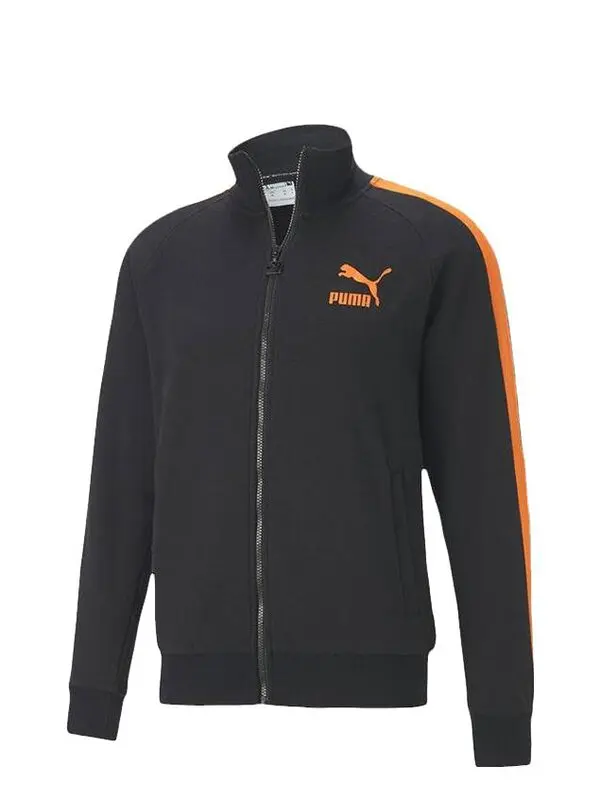 PUMA Iconic T7 Track Jacket - Black/orange
