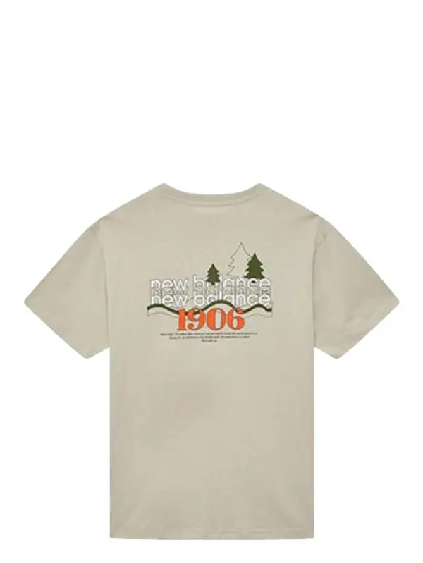 NEW BALANCE Logo Graphic T-shirt Asia Sizing 'beige - Beige/orange