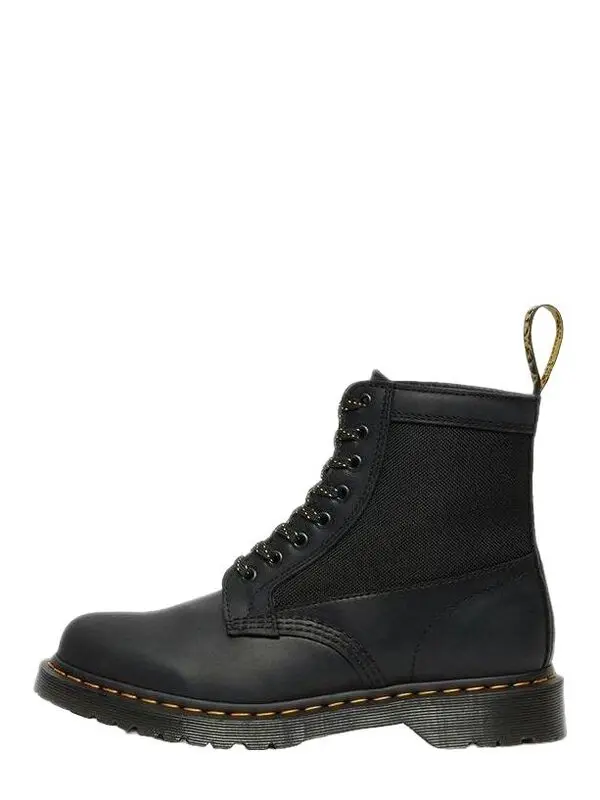 Dr. Martens 1460 Panel Leather Lace Up Boots - Black/yellow