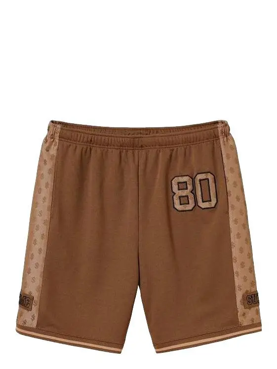 Supreme Ss18 Monogram Embroidered Sports Shorts - Brown