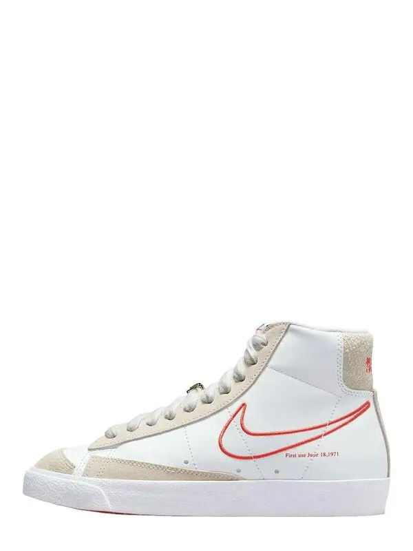 Nike Blazer Mid '77 Se "first Use" High Top Sneakers - White/red